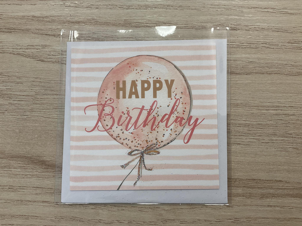 Balloon "Happy Birthday" mini card – Whimsy Floral