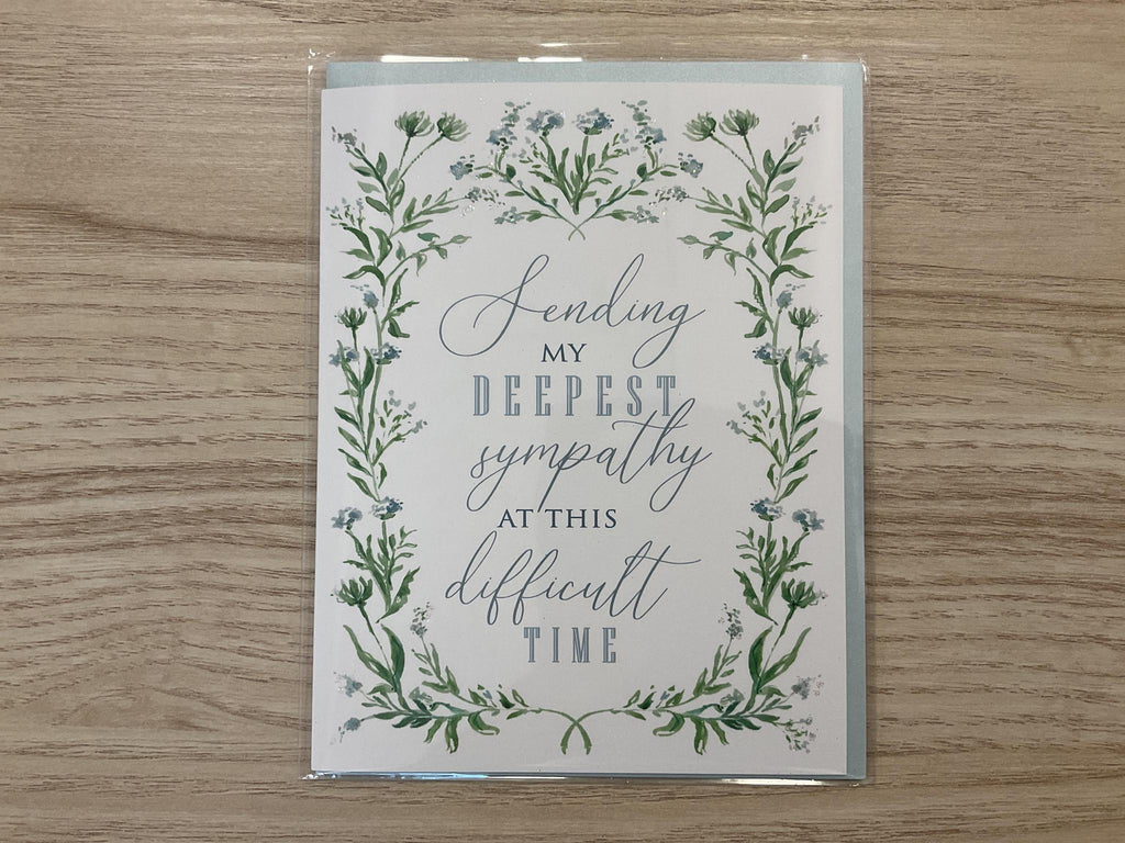 Sending My Deepest Sympathy At This Difficult Time card – Whimsy Floral
