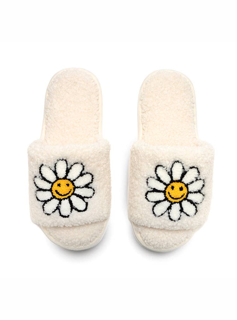 Smiling Daisy Slide Slipper – Whimsy Floral